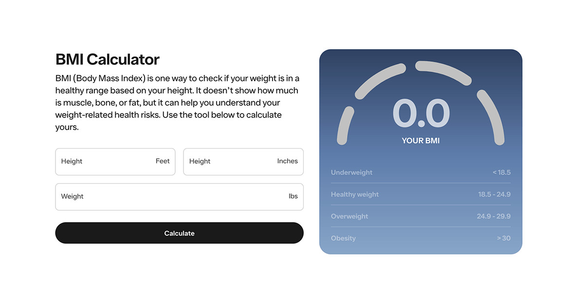 Adult BMI Calculator: Calculate Your Body Mass Index
