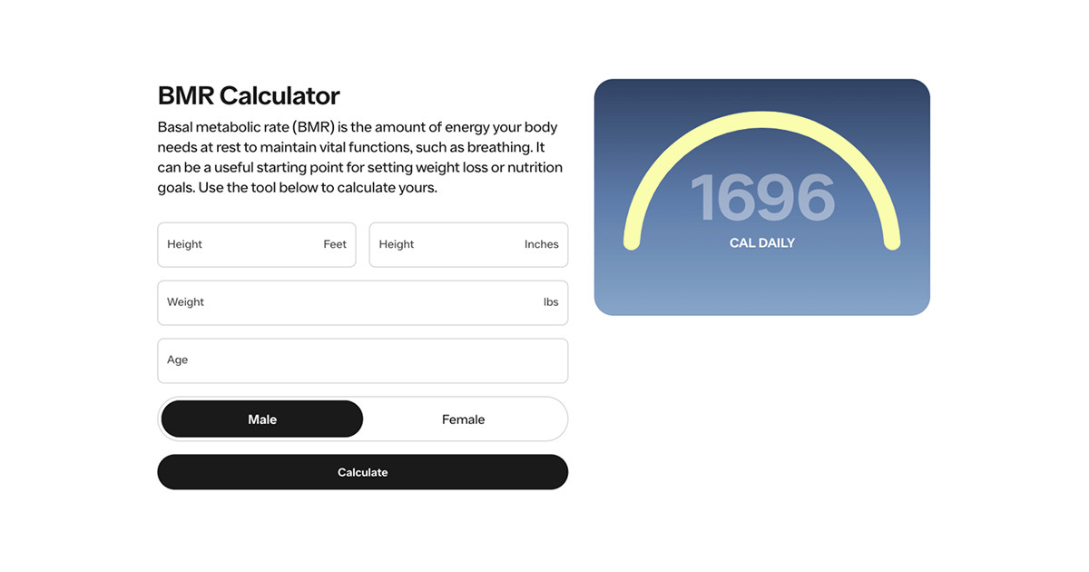 BMR Calculator: Learn Your Basal Metabolic Rate